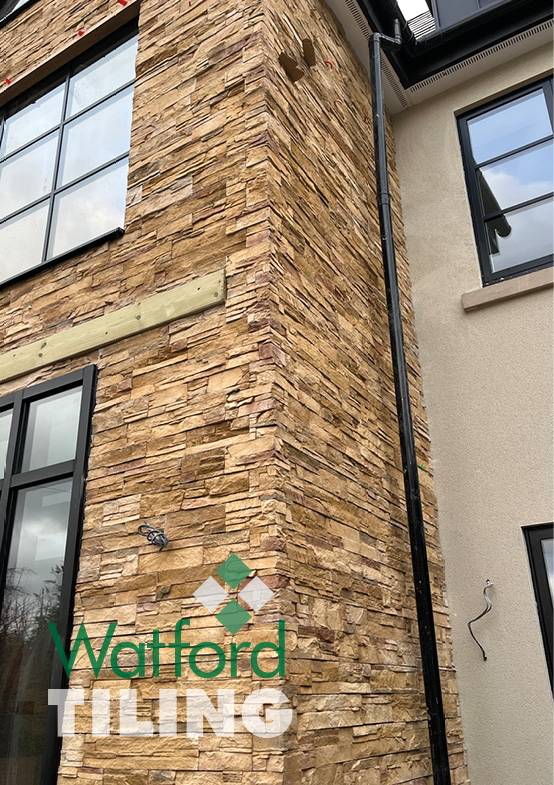 Exterior stone work at Whetstone, Barnet, London by Watford Tiling